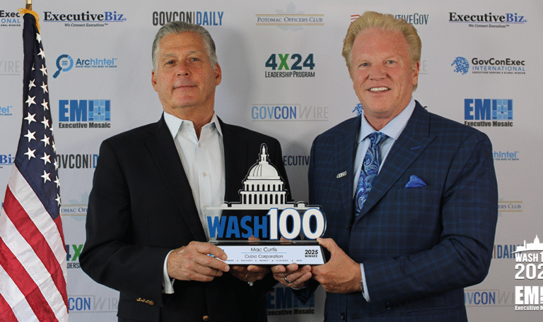 Former Cubic Chairman Mac Curtis Accepts 2025 Wash100 From Executive ...