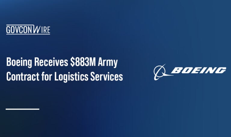 Boeing logo. Boeing was awarded an Army contract for logistics and cargo engineering services.