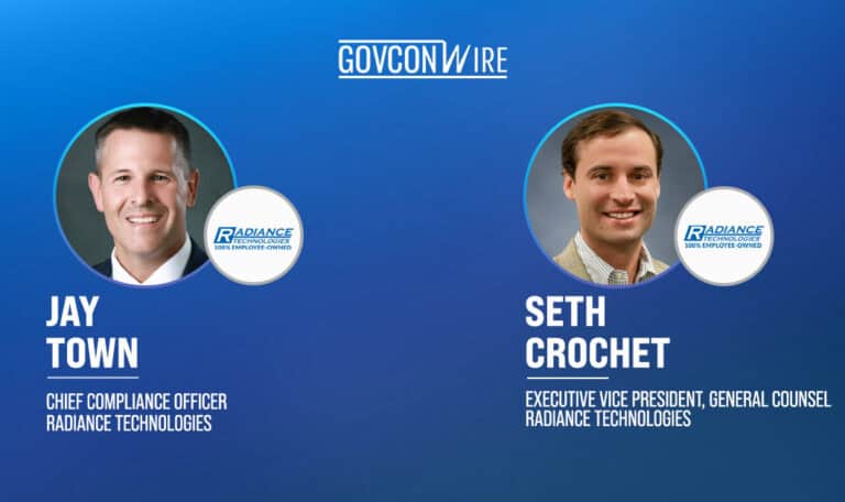 Radiance Technologies Chief Compliance Officer Jay Town and EVP and General Counsel Seth Crochet